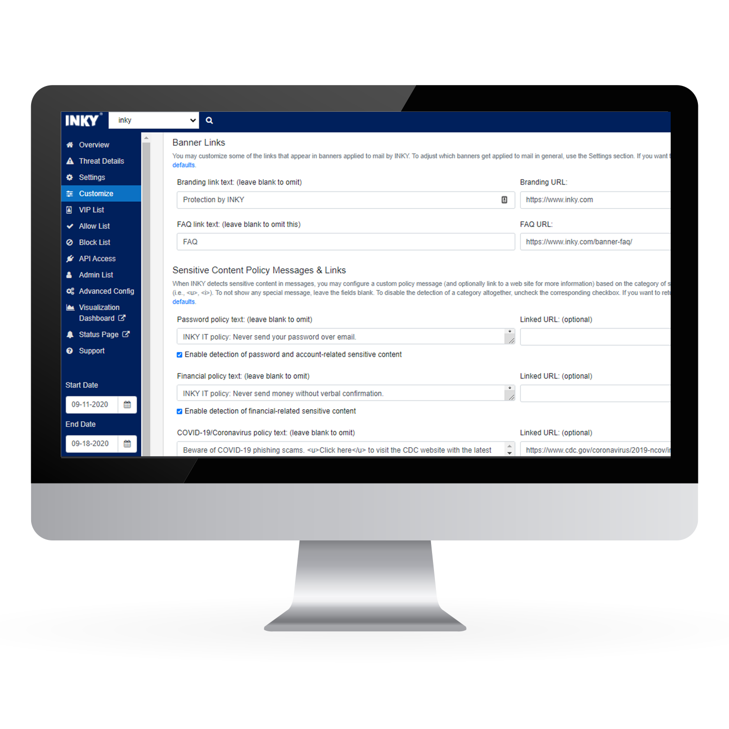 INKY | Technology | Dashboard