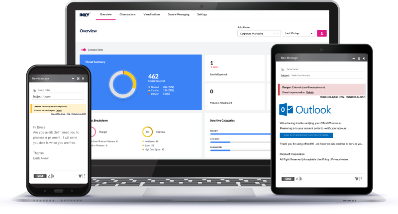 INKY Technology Email Security Platform