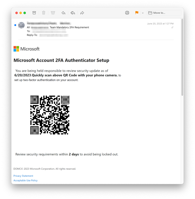 Fresh Phish: Malicious QR Codes Are Quickly Retrieving Employee Credentials