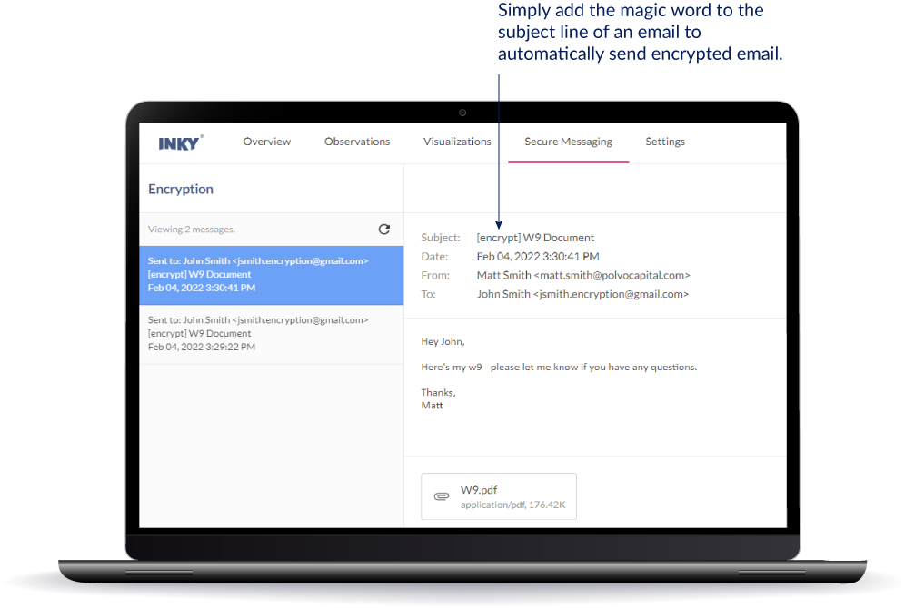 INKY | Technology | Email Encryption