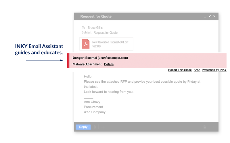 INKY | Email Security Platform | Internal Mail Protection