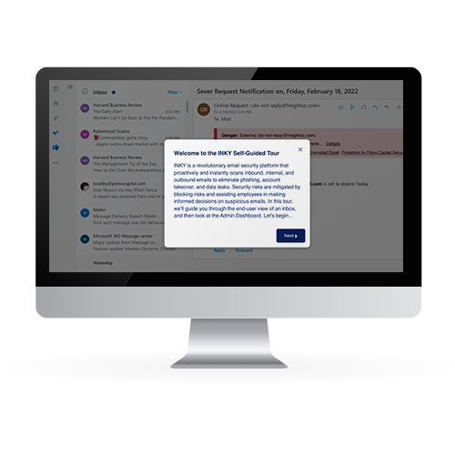 INKY | Email Security | Self-Guided Tour